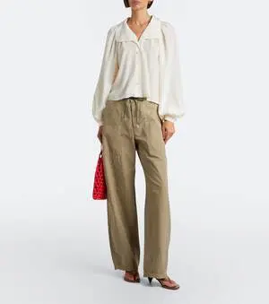 FRAME Gala Silk Georgette Blouse