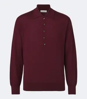 Dries Van Noten Wool Polo Sweater - Red
