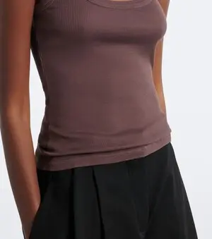 Jacquemus Grosgrain Cotton Jersey Tank Top