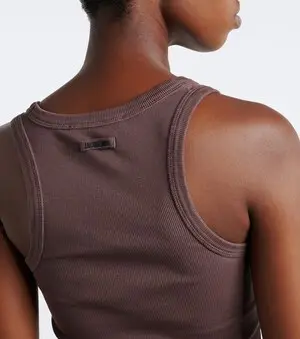 Jacquemus Grosgrain Cotton Jersey Tank Top