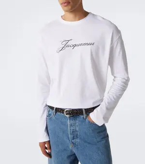 Jacquemus Logo Cotton And Hemp Jersey T-shirt - White