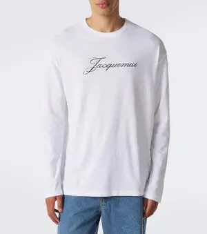 Jacquemus Logo Cotton And Hemp Jersey T-shirt - White