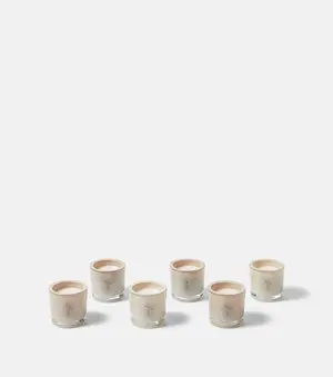 Brunello Cucinelli Set Of 6 Logo Candles - Beige