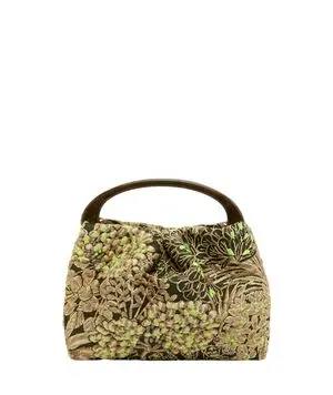 Dries Van Noten Floral Jacquard Top-handle Bag - Gold