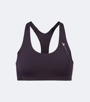 Adidas By Stella McCartney Logo Jersey Sports Bra - Purple