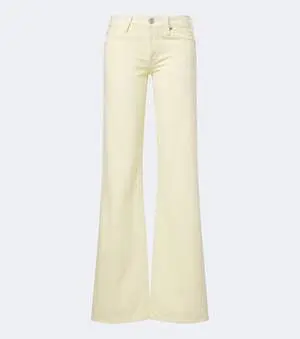 FRAME Gray Wide-leg Jeans - Yellow