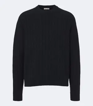 THE ROW Nanni Cable-knit Cashmere Sweater - Blue