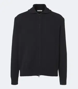 THE ROW Buffalo Wool, Silk, And Cashmere Cardigan - Black