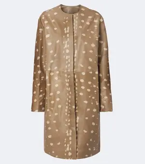 Loulou De Saison Liza Printed Leather Coat