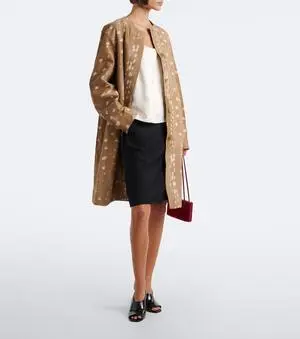 Loulou De Saison Liza Printed Leather Coat