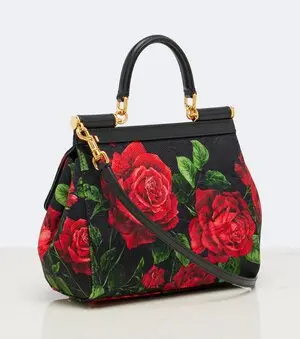 Dolce & Gabbana Sicily Small Embellished Floral Top-handle Bag