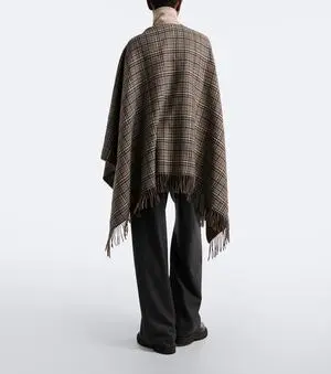 Brunello Cucinelli Checked Cashmere Poncho