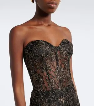 THE NEW ARRIVALS ILKYAZ OZEL Evelyne Lace Bustier Gown
