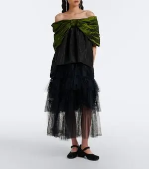 Simone Rocha Draped Off-shoulder Top