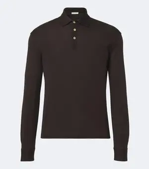 THE ROW Reyes Cotton Jersey Polo Shirt - Brown