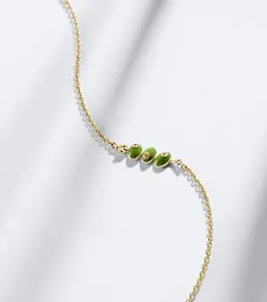 SYDNEY EVAN Martini Olives 14kt Bracelet With Sapphires