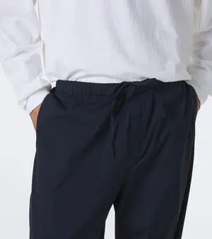THE ROW Pascale Cotton-blend Poplin Straight-leg Pants
