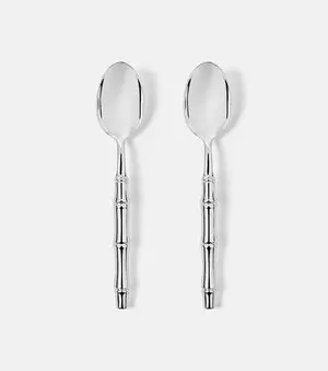 Gucci Set Of 2 -plated Spoons - Silver