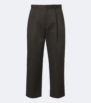 THE ROW Nesper Pleated Straight Pants - Brown