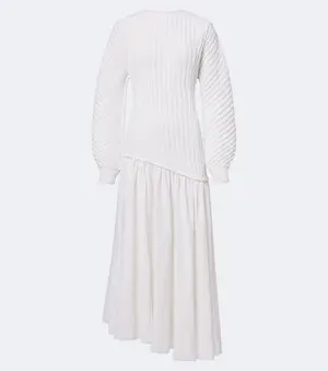 Bottega Veneta Asymmetric Midi Dress - White