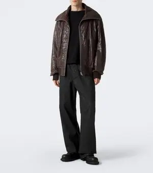 Rick Owens Dracuflight Leather Blouson Jacket