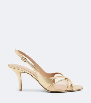 MALONE SOULIERS Petra Leather And Mesh Slingback Sandals