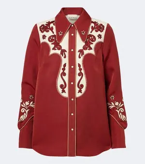 ALEMAIS Alémais Duke Embroide Wool-blend Shirt