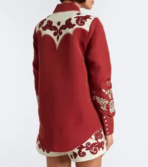 ALEMAIS Alémais Duke Embroide Wool-blend Shirt