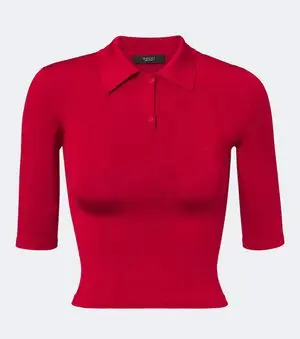 Gucci Knitted Silk-blend Polo Sweater - Red