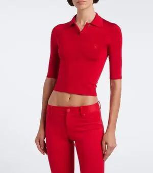 Gucci Knitted Silk-blend Polo Sweater