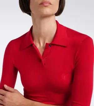 Gucci Knitted Silk-blend Polo Sweater