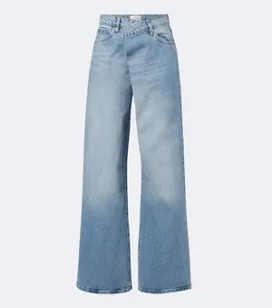FRAME Crossover Wide-leg Jeans - Blue