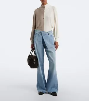 FRAME Crossover Wide-leg Jeans