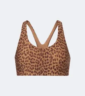 The Upside Javan Jade Leopard-print Sports Bra - Brown