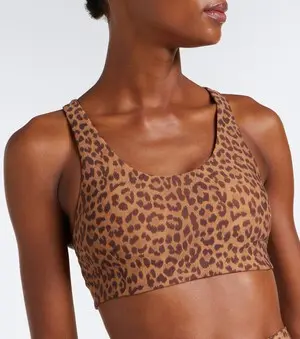 The Upside Javan Jade Leopard-print Sports Bra