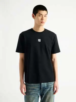 Balmain T-shirt With Embroidered Logo - Black