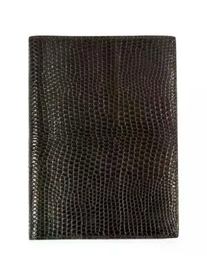 Hermès 2000s Lizard-skin Effect Diary Cover - Black