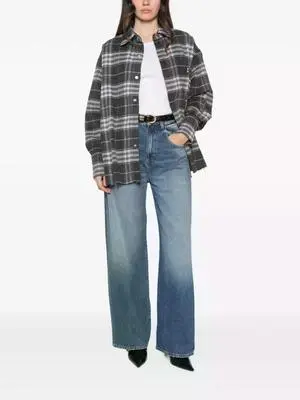 ICON DENIM LOS ANGELES Check-pattern Raw-cut Shirt