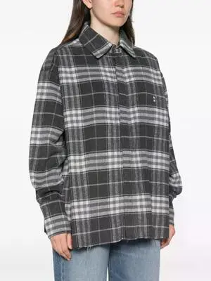 ICON DENIM LOS ANGELES Check-pattern Raw-cut Shirt