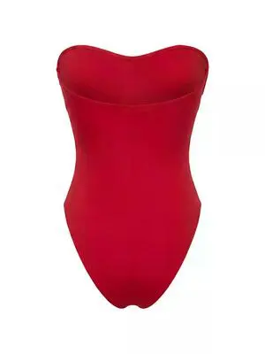 LA REVECHE Esra Flower-appliqué Swimsuit