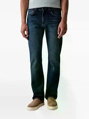 Emporio Armani Logo-plaque Straight-leg Jeans - Blue