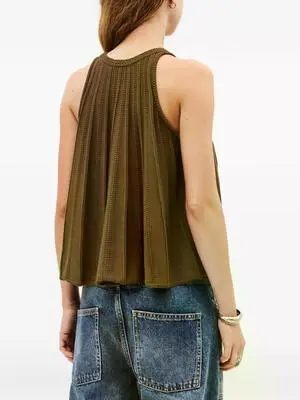 Ba&sh Serres Pointelle Knit Tank Top - Brown