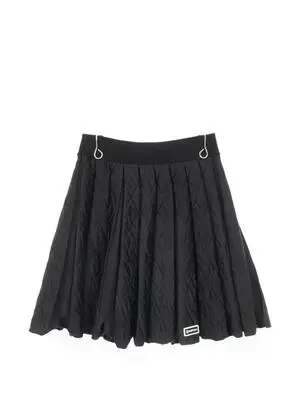 LOUIS VUITTON Pleated Quilted Mini Skirt