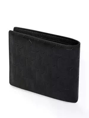 Karl Lagerfeld Monogram Perforated Wallet - Black