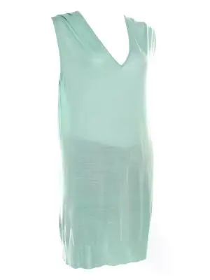 Paul & Joe Sleeveless V-neck Top In Cashmere-silk Blend