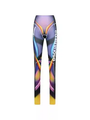 Dsquared2 Graphic Print Jersey Trousers - Black