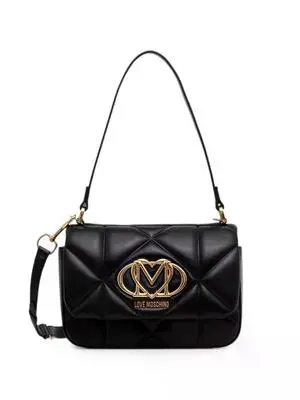 Moschino Quilted Logo-plaque Shoulder Bag