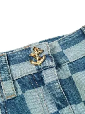 LOUIS VUITTON Damier Denim Skirt