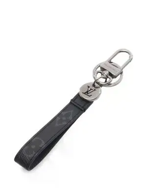 LOUIS VUITTON Dragonne Monogram Eclipse Key Ring - Black