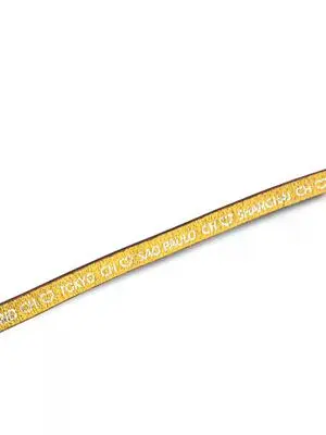 Carolina Herrera Leather Triple Wrap Bracelet